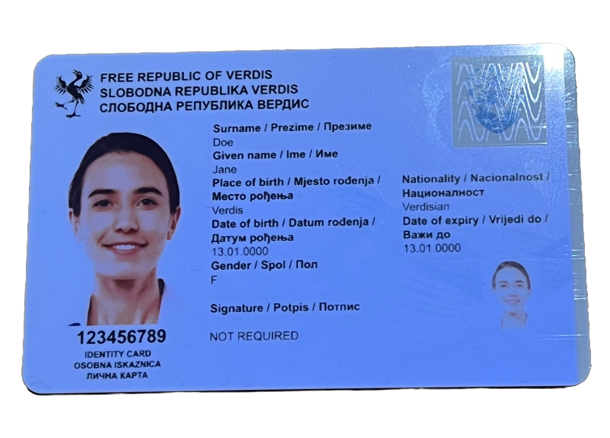 New identity cards released - Free Republic of Verdis