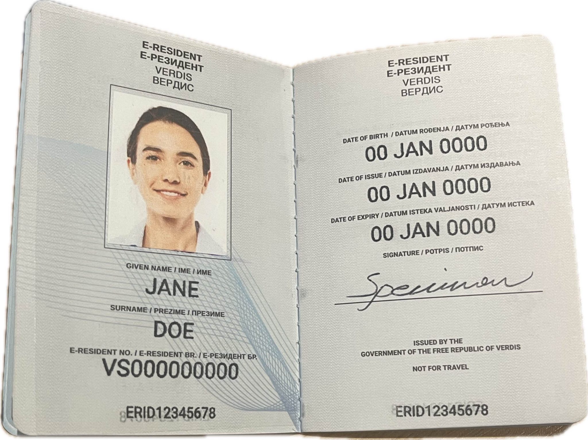 e-Resident document booklets released - Free Republic of Verdis